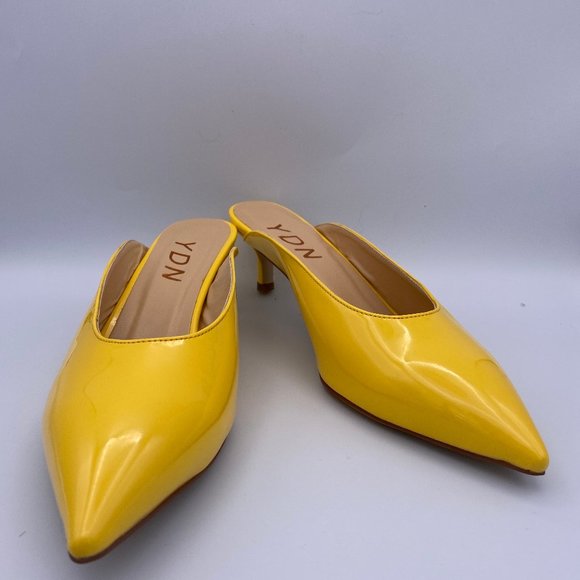 YDN | Shoes | Ydn Trendy Pointed Toe Kitten Heel Mules | Poshmark